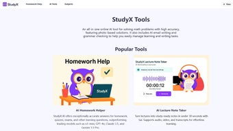 StudyX for AI education: review, features & use cases